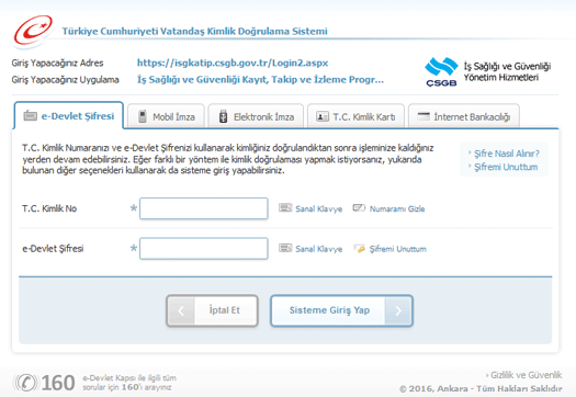 İSG-KATİP E Devlet Kapısı Giriş | mernis.net